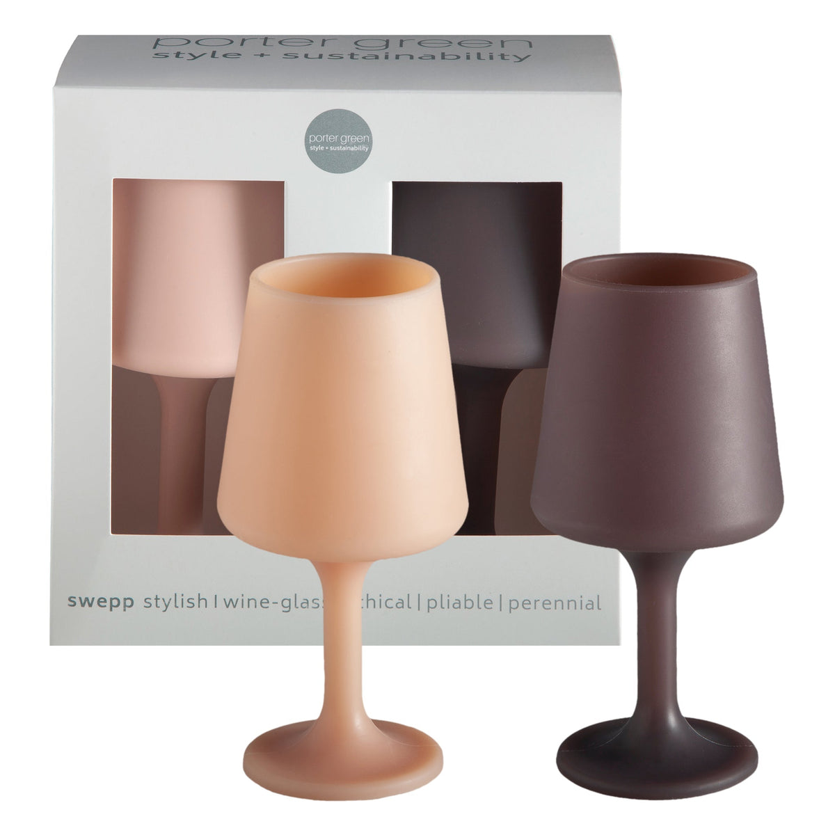 latte + donkey | swepp | silicone unbreakable wine glasses – porter ...